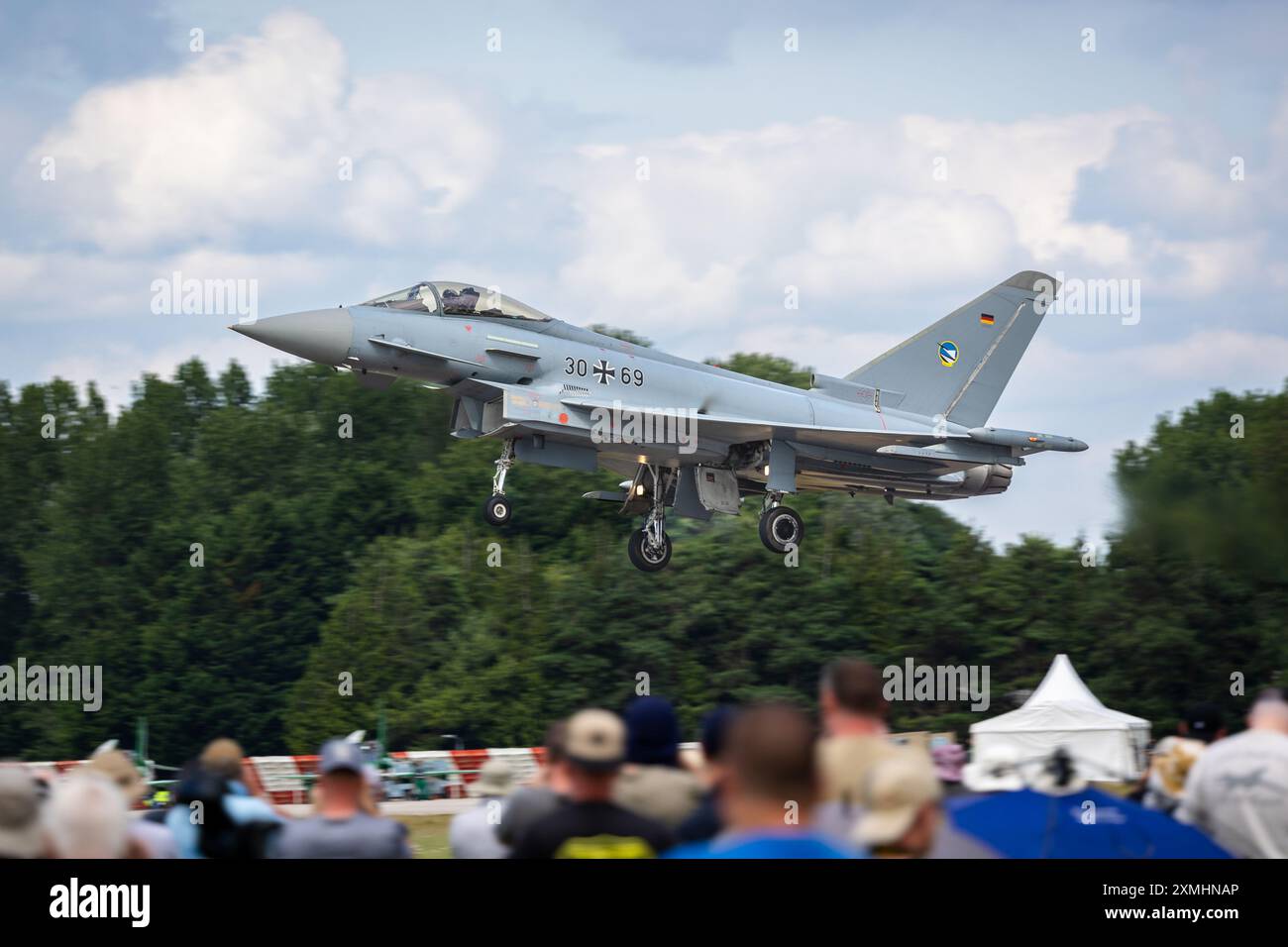 German Air Force - Eurofighter Typhoon EF2000, arriving at RAF Fairford to perform at the Royal ...