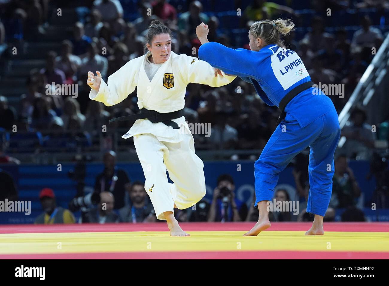 Paris, France. 28th July, 2024. Olympia, Paris 2024, judo, hope round ...