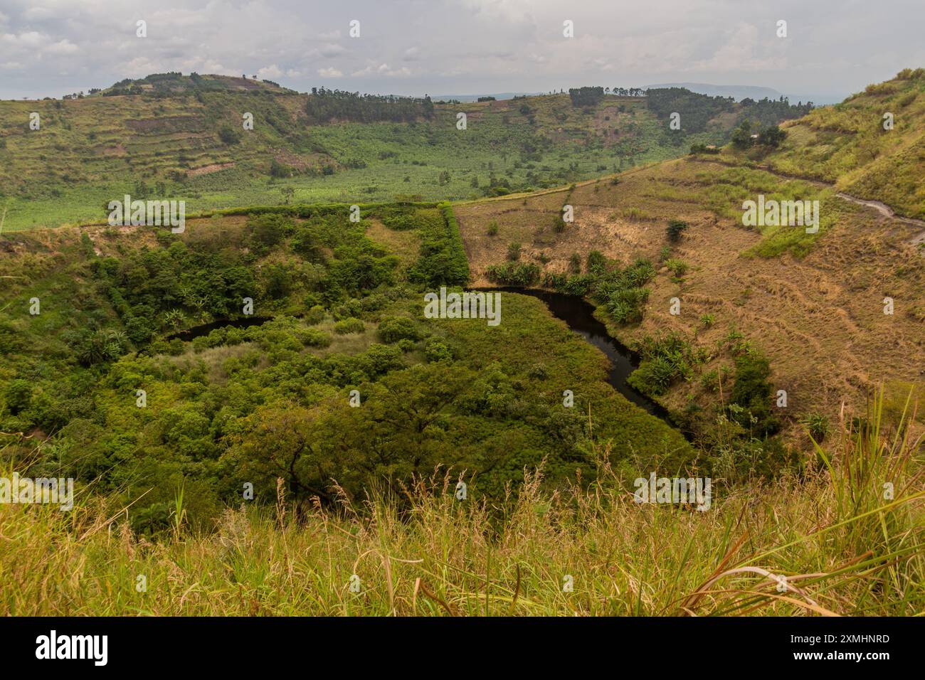One of craters in the crater lakes region near Fort Portal, Uganda ...