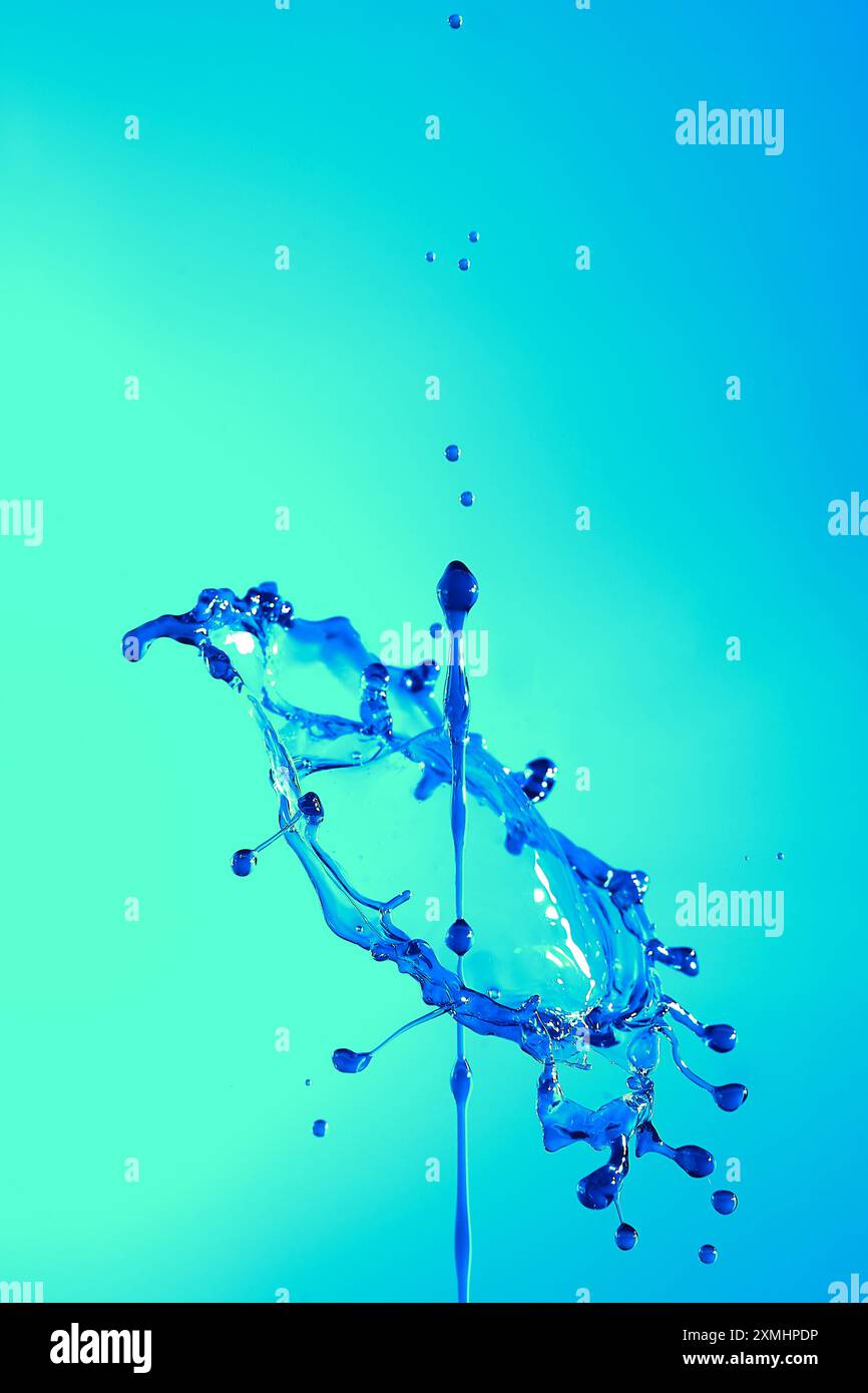Shiny water drops falling black background hi-res stock photography and ...