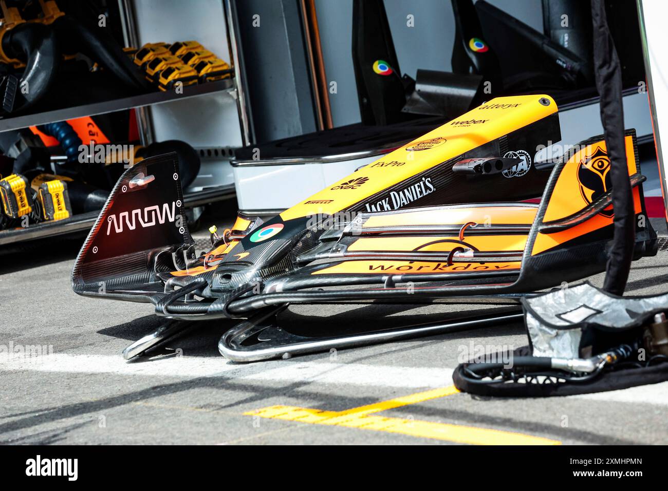Spa-Francorchamps, Belgium. 25th July, 2024. McLaren MCL38 front wing ...