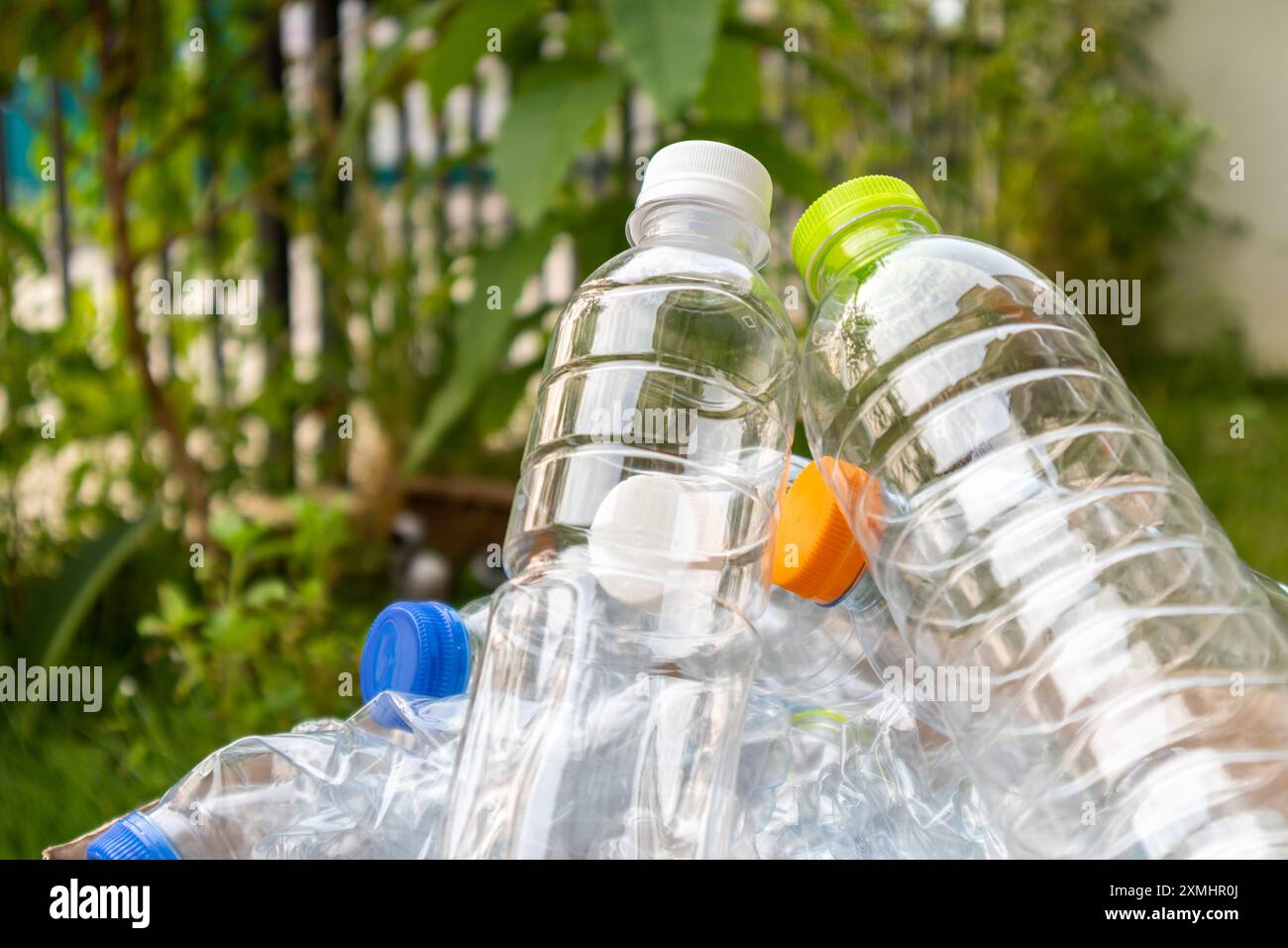 plastic bottles for recycling background concept Stock Photo - Alamy