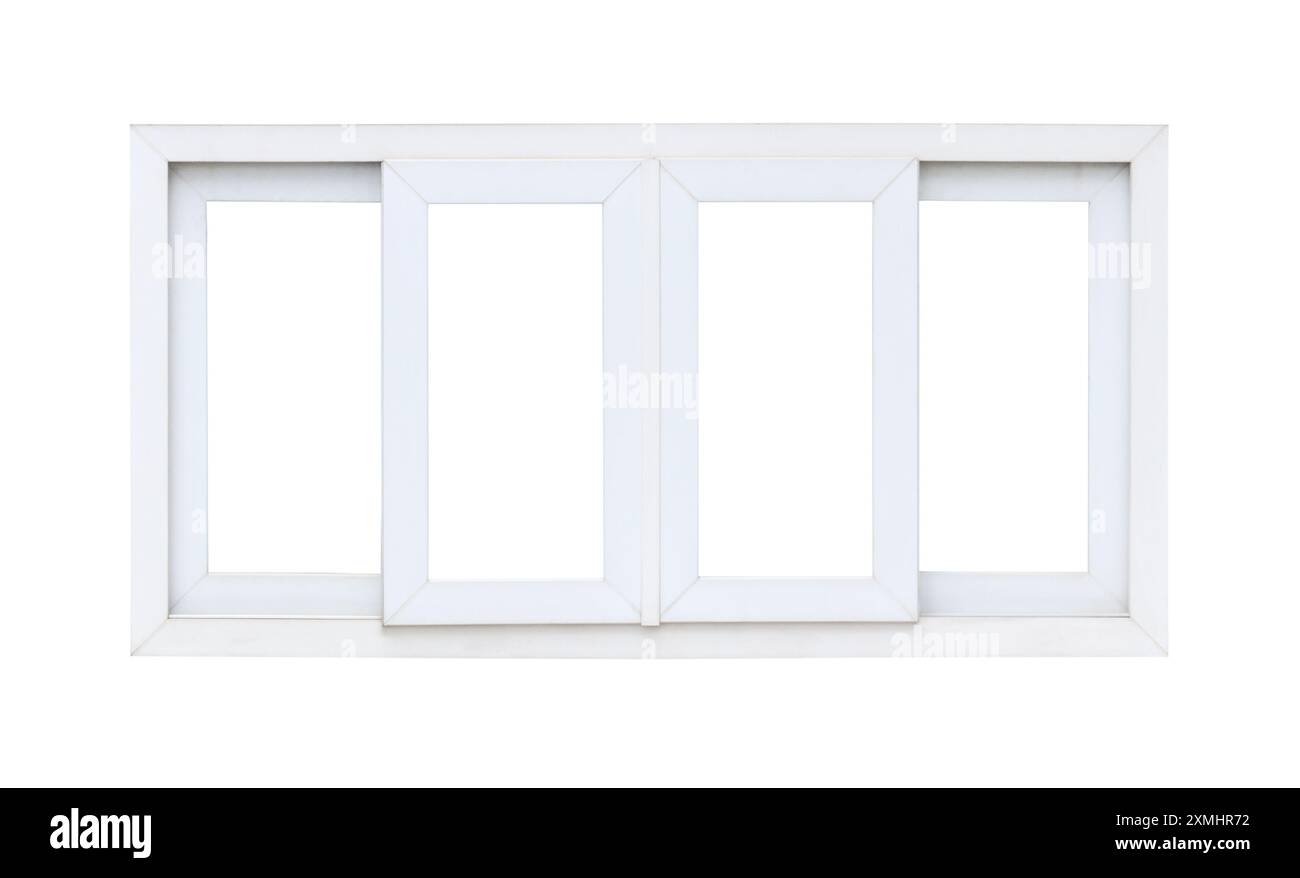 Real modern house window frame isolated on white background Stock Photo ...