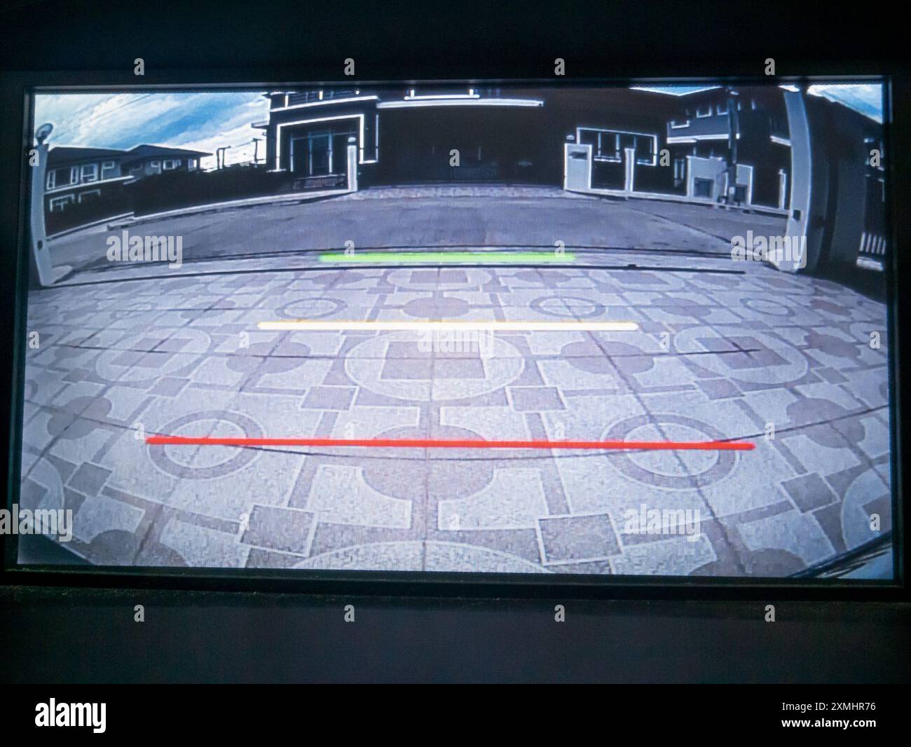 Car rear view video camera screen monitor display Stock Photo - Alamy