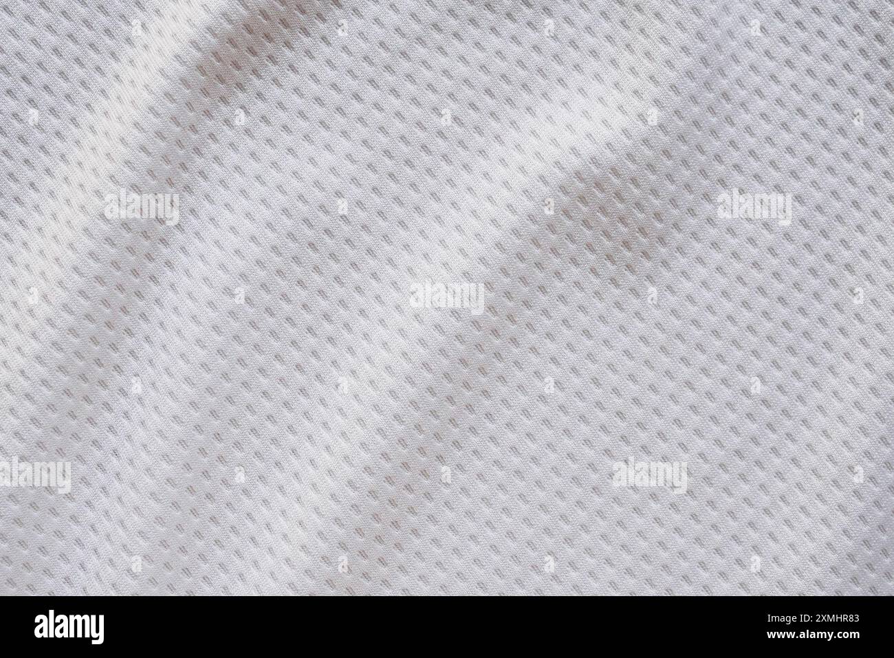 White fabric sport clothing football jersey with air mesh texture ...