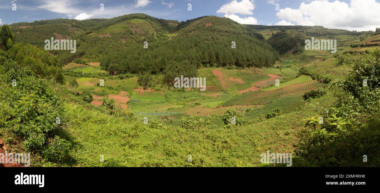 Lush landscape near Kabale, Uganda Stock Photo - Alamy