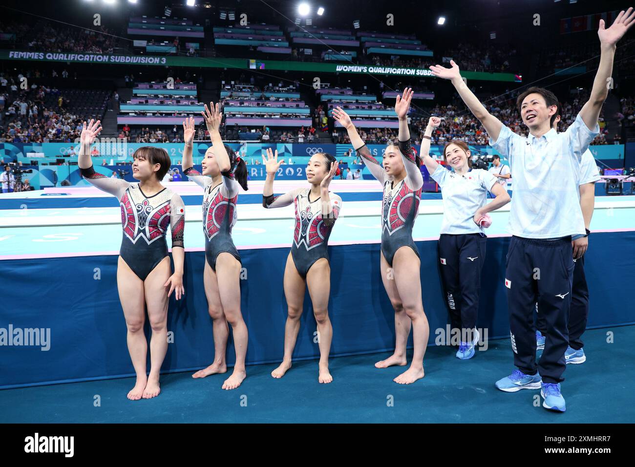 Paris, France. 28th July, 2024. (L-R) Kohane Ushioku, Mana Okamura ...