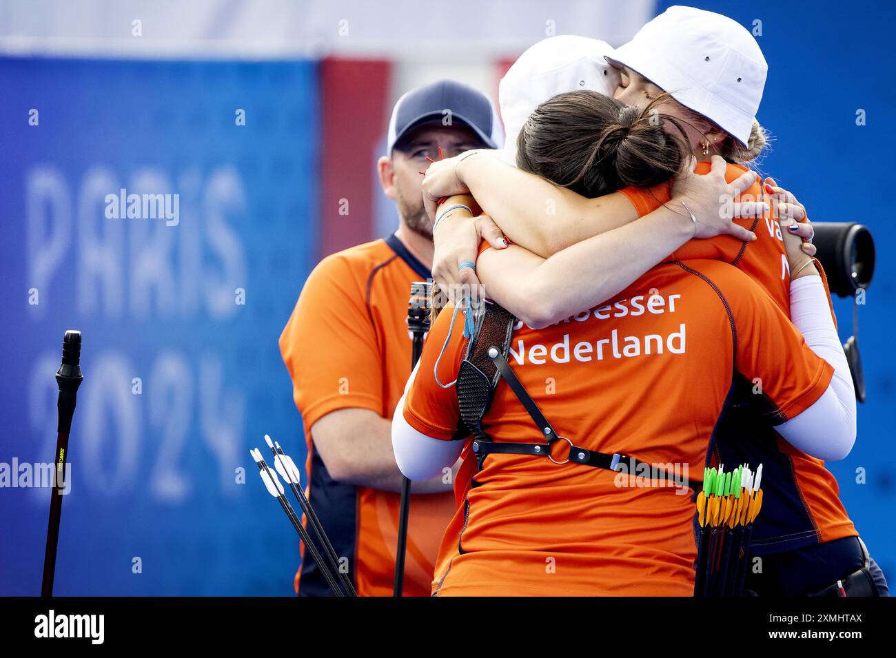 PARIS - The archers Quinty Roeffen, Gaby Schloesser and Laura van der ...