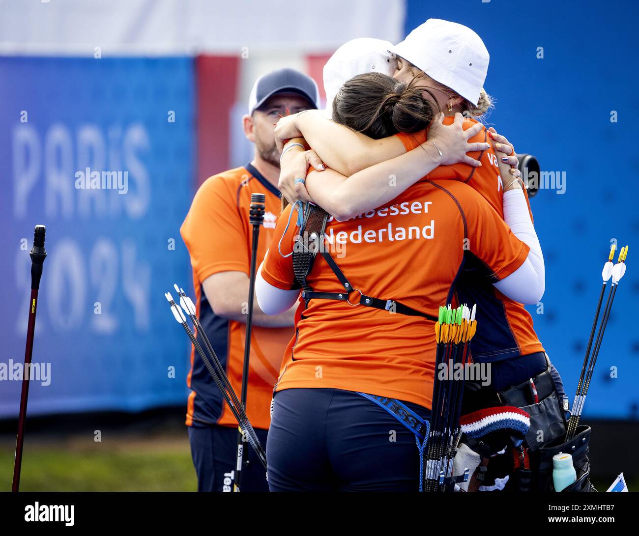PARIS - The archers Quinty Roeffen, Gaby Schloesser and Laura van der ...