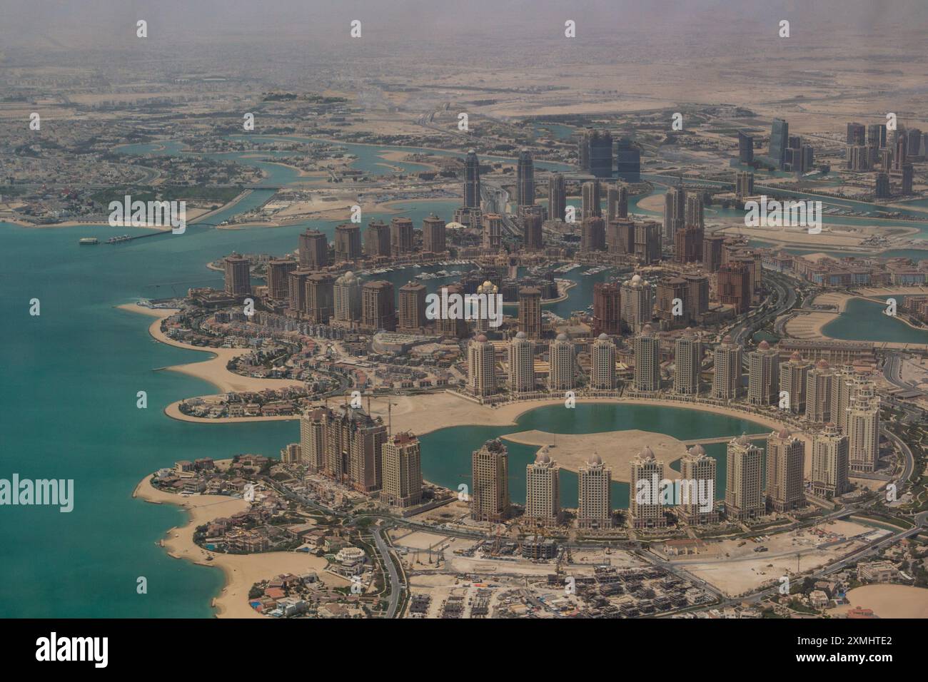 Aerial view of the Pearl Island in Doha, Qatar Stock Photo - Alamy