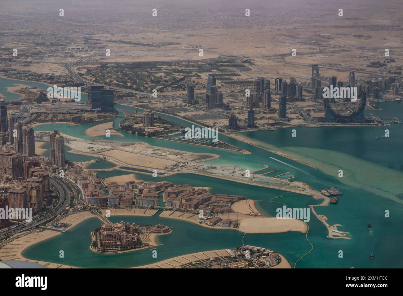 Aerial view of northern Doha, Qatar Stock Photo - Alamy