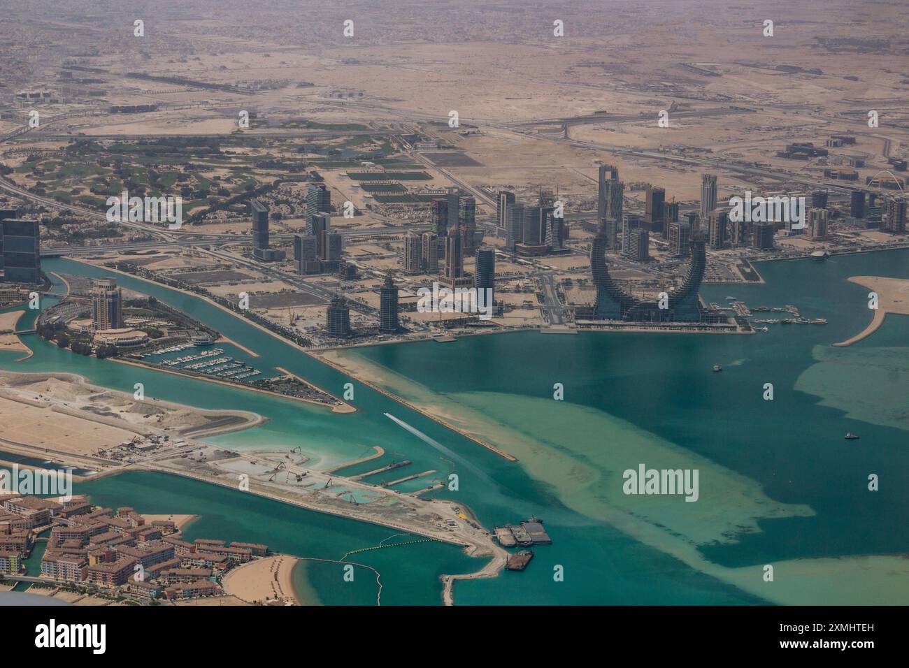 Aerial view of northern Doha, Qatar Stock Photo - Alamy