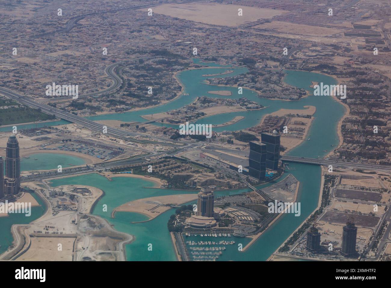 Aerial view of the West Bay Lagoon in Doha, Qatar Stock Photo - Alamy