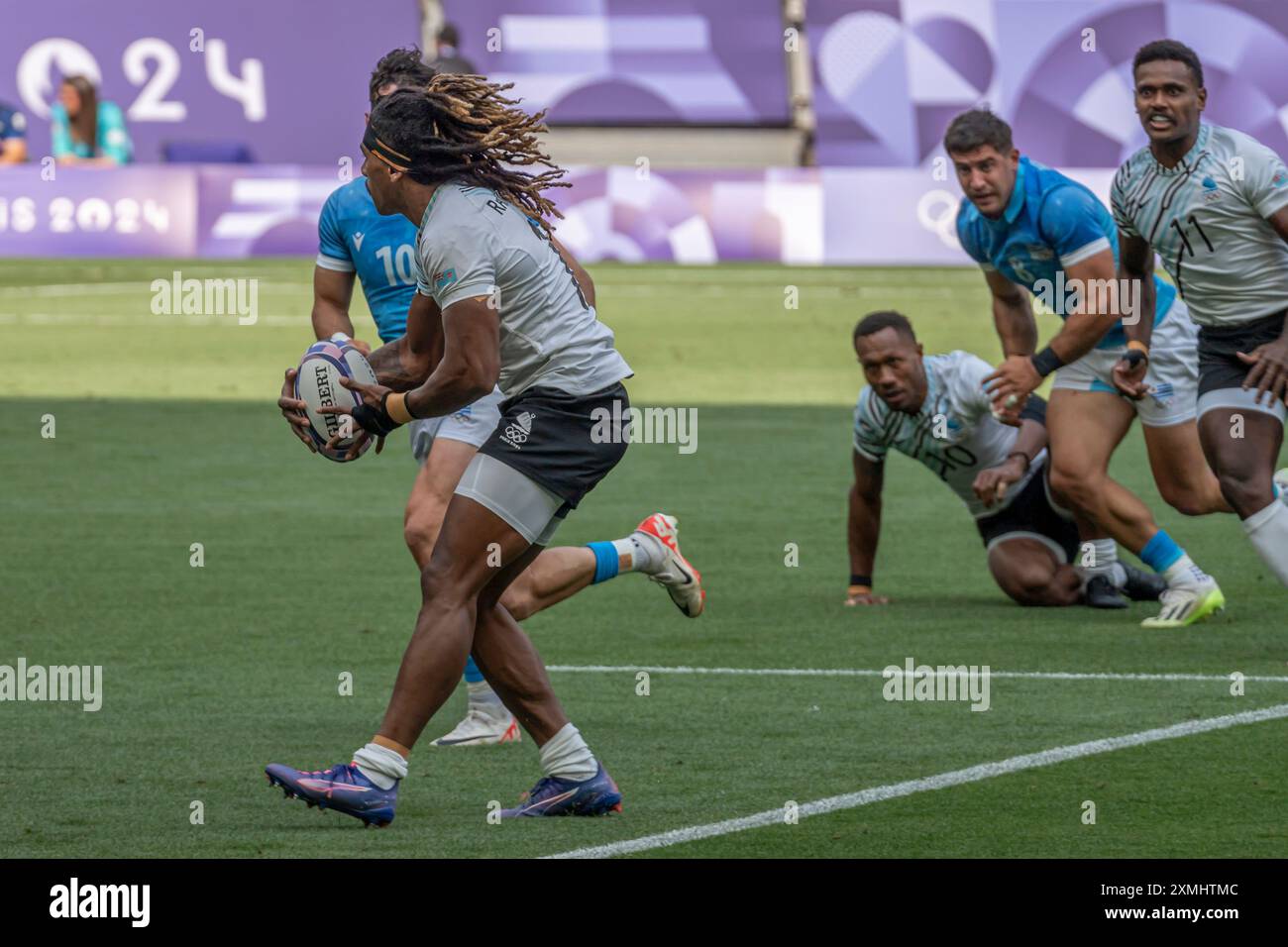 Paris, France - 07 24 2024: Olympic Games Paris 2024. View of the Fidji ...