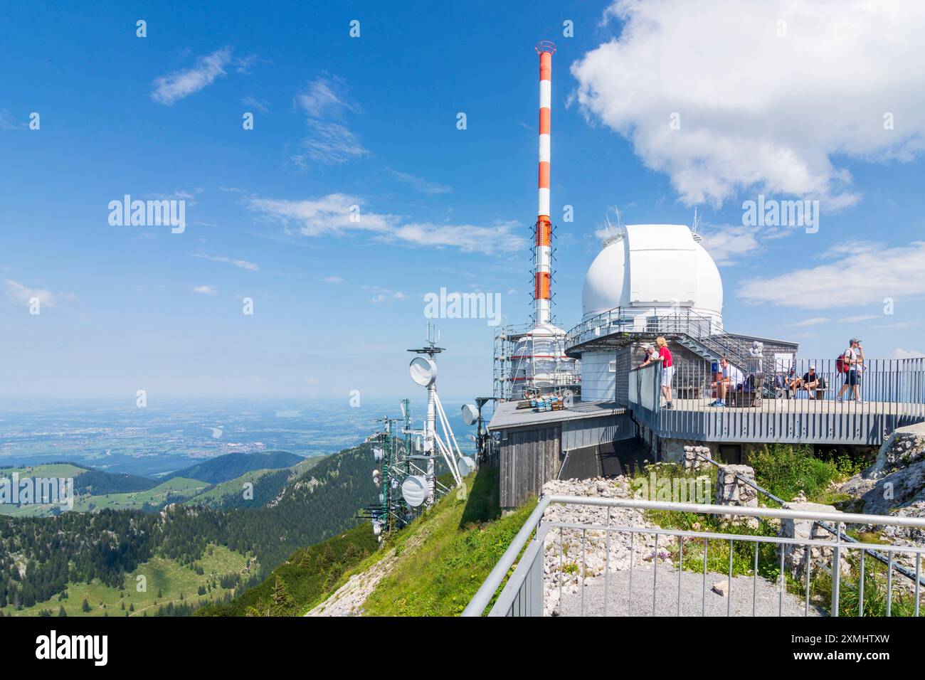 mountain Wendelstein, mountain weather station and observatory Mangfall ...