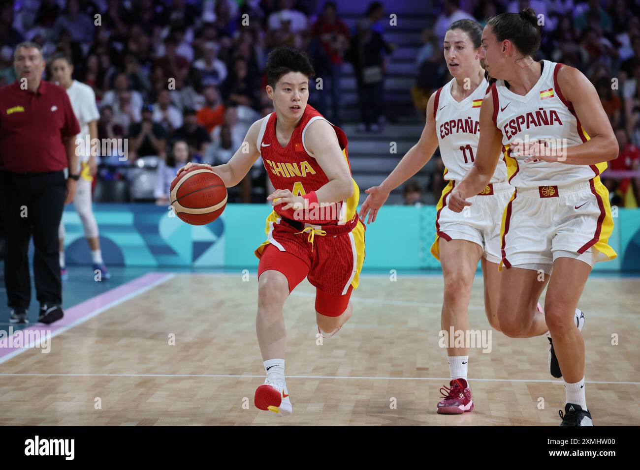 Yuan Li of China, Basketball, Women's Group Phase - Group A between ...