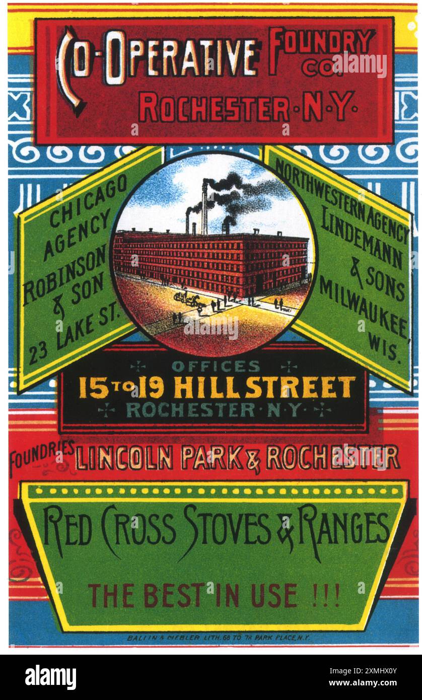 1900 Red Cross Stoves & Ranges ad - Co-Operative Foundry Rochester N.Y ...