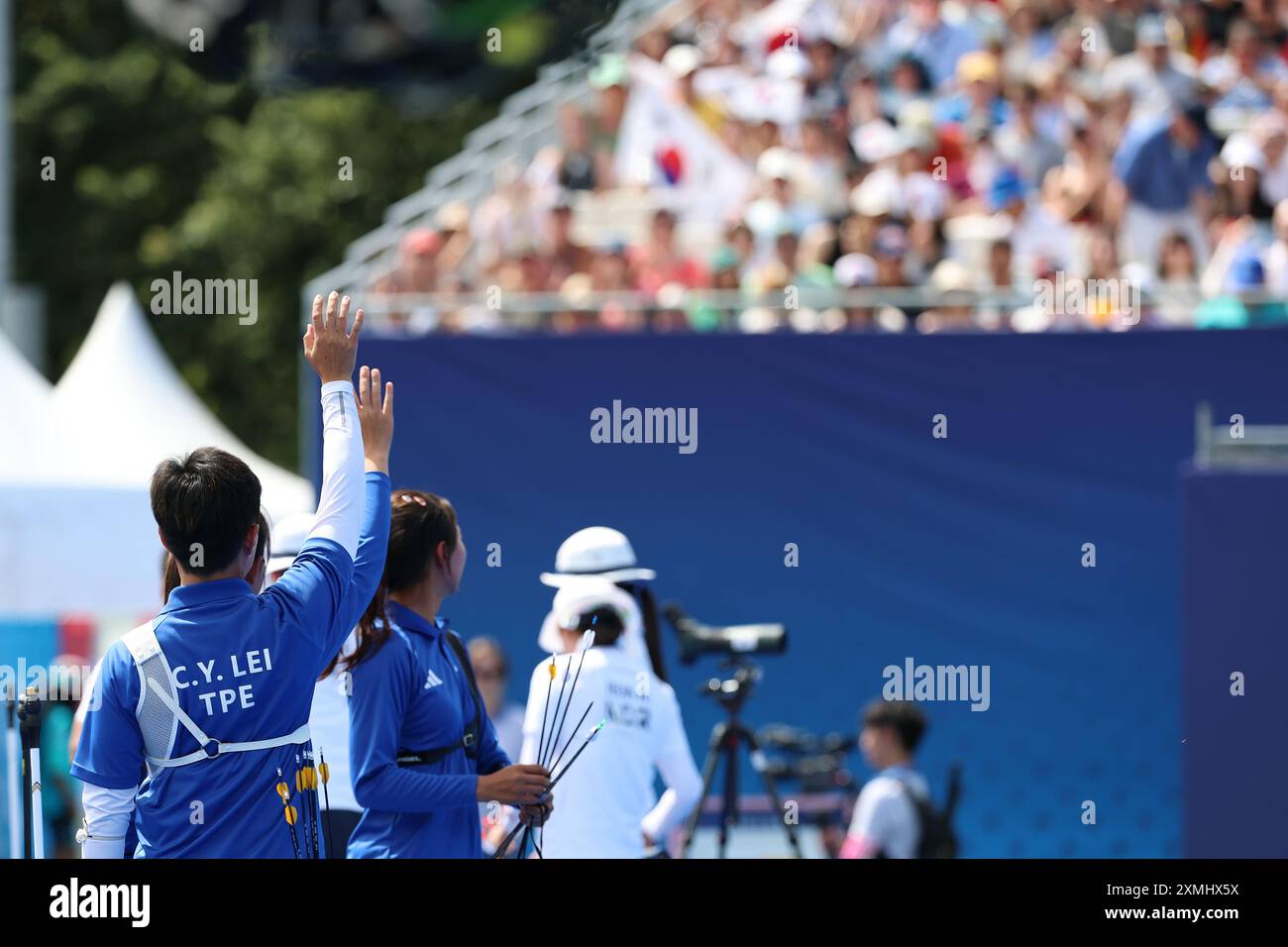 Paris, France. 28th July, 2024. Lei Chien-Ying (1st L) of Chinese ...