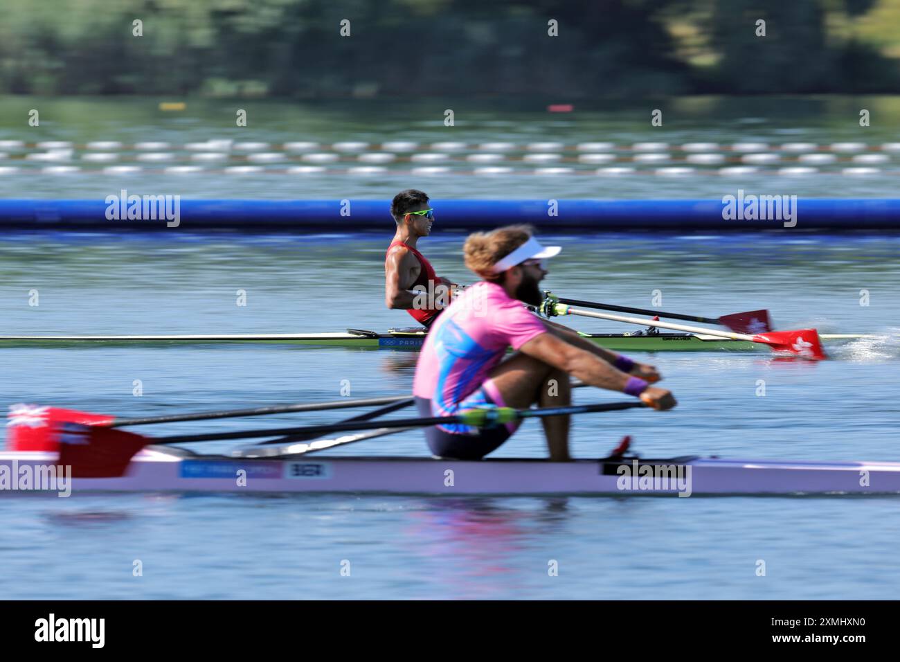 (240728) -- VAIRES-SUR-MARNE, July 28, 2024 (Xinhua) -- Chiu Hin Chun ...