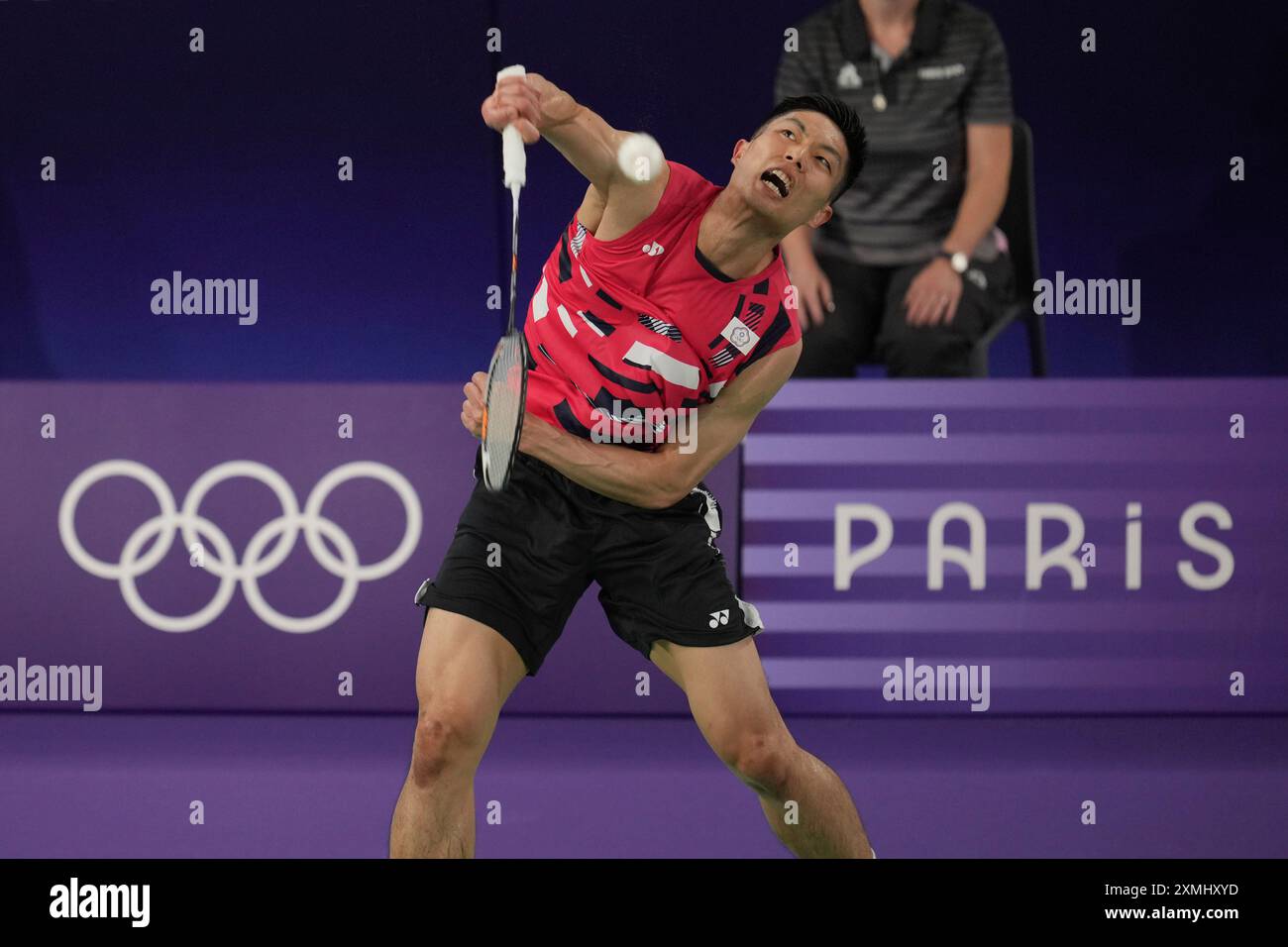 Taiwan's Chou Tien-chen plays against Mexican Luis Ramon Garrido during ...