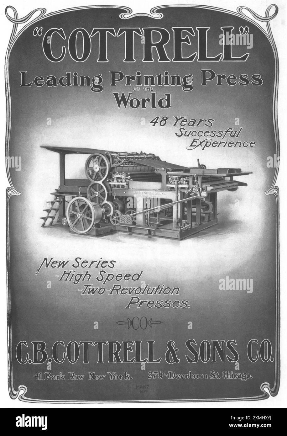 American printing press historical Cut Out Stock Images & Pictures - Alamy