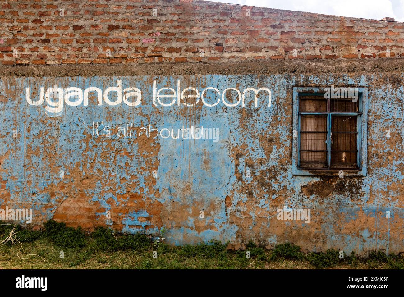 SIPI, UGANDA - FEBRUARY 27, 2020: Uganda Telecom advertisement in Sipi ...