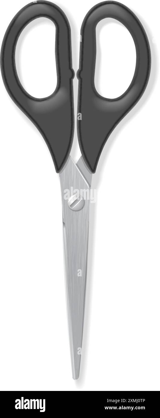 Realistic scissors with black handles Stock Vector Image & Art - Alamy