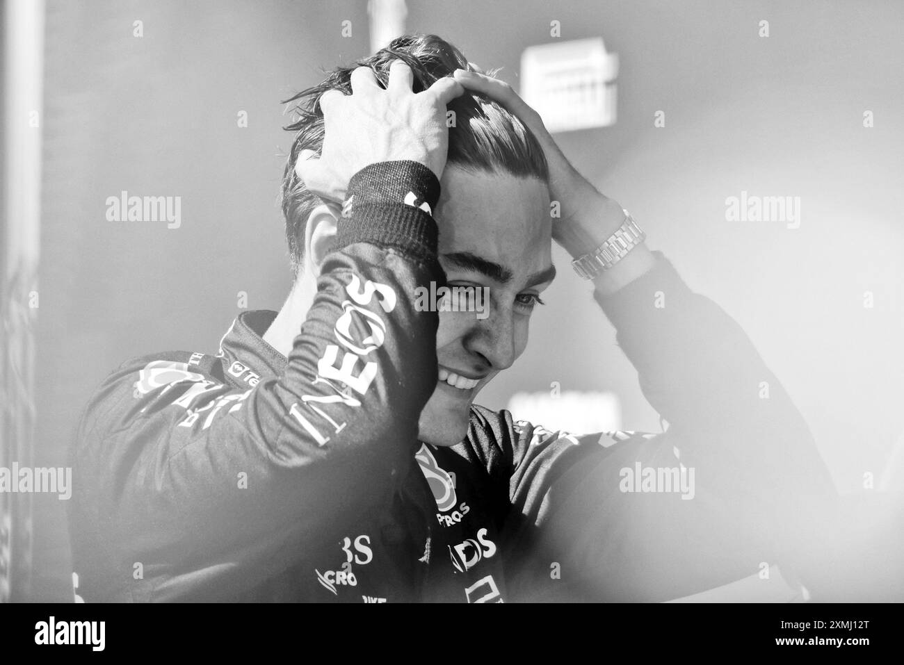 Spa Francorchamps, Belgium. 28th July, 2024. Race winner George Russell ...