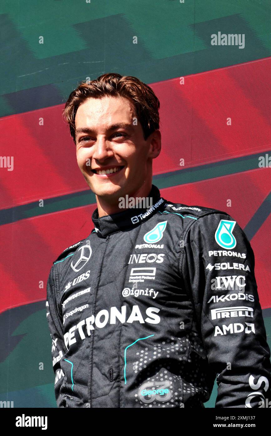 Spa Francorchamps, Belgium. 28th July, 2024. Race winner George Russell ...