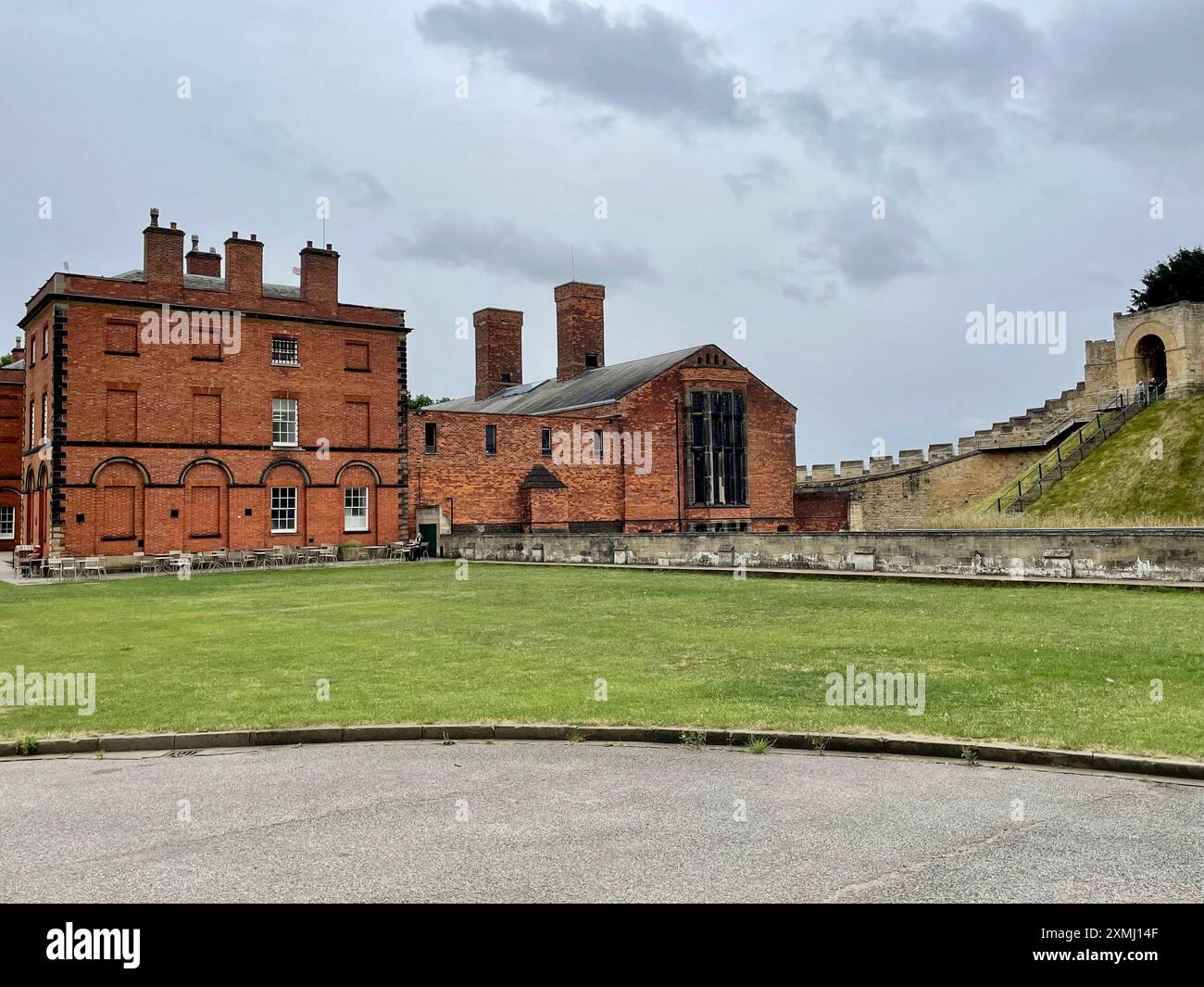 View from the inside of the castle walls, of the Museum of Lincolnshire ...