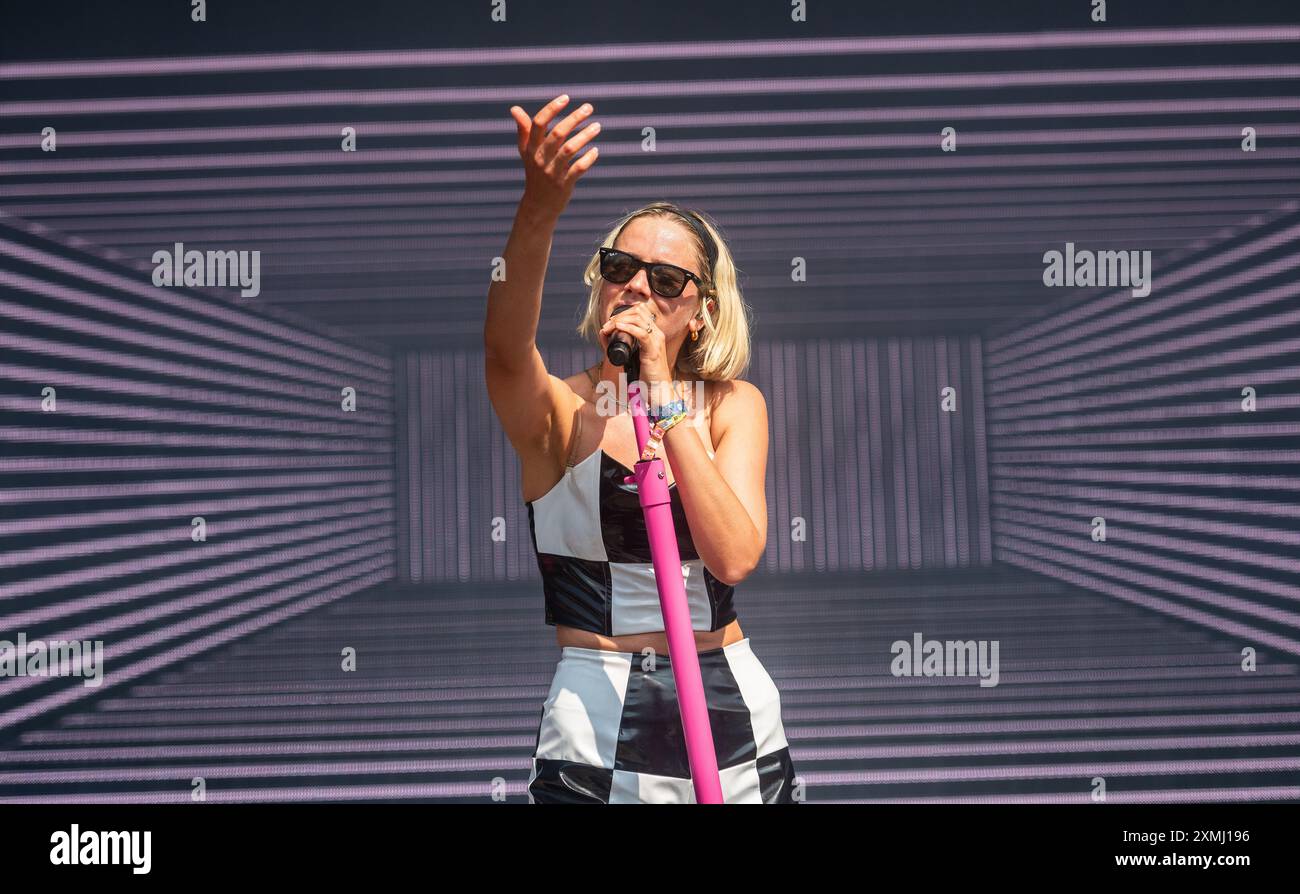 28th July 2024, Dorset, UK. Norwegian singer Dagny performs at Camp ...
