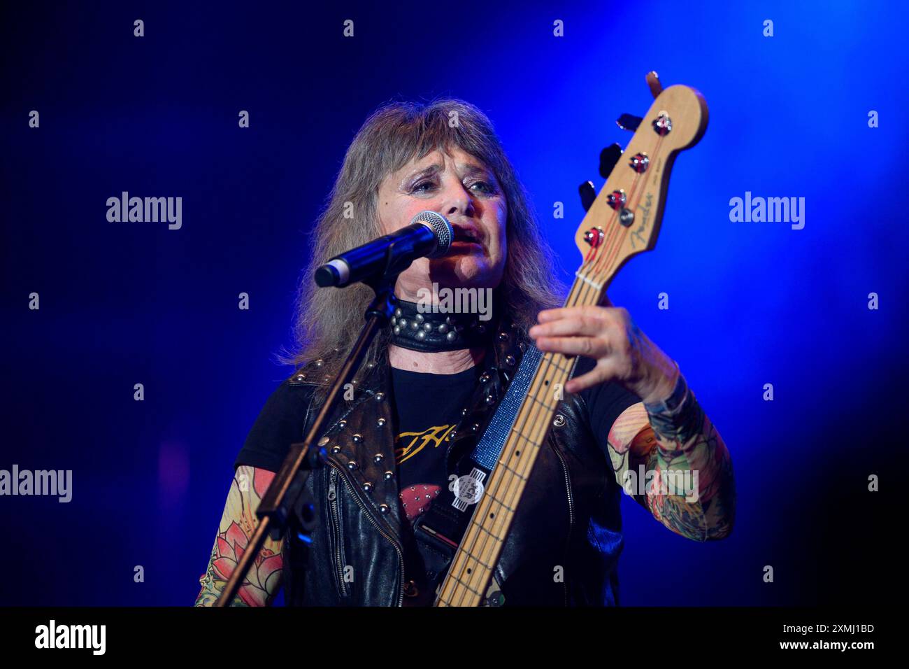 Sängerin Suzi Quatro bei ihrem Auftritt im Rahmen des Festival Lieder ...