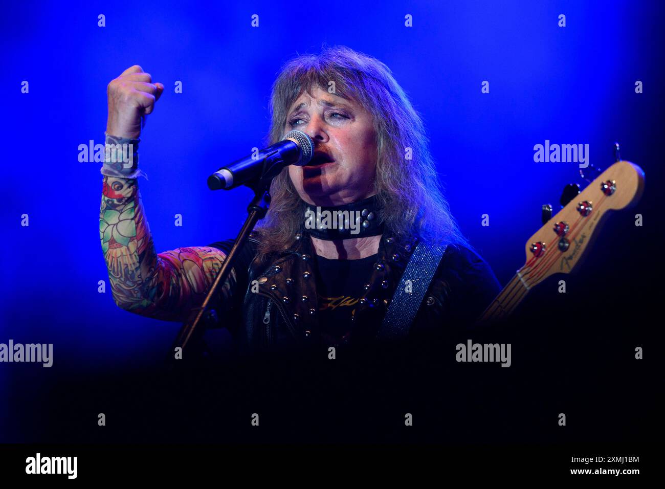 Sängerin Suzi Quatro bei ihrem Auftritt im Rahmen des Festival Lieder ...