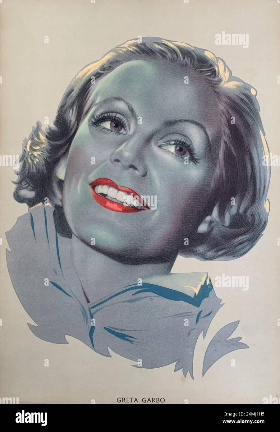 GRETA GARBO art portrait lobby display from circa 1934 publicity for ...