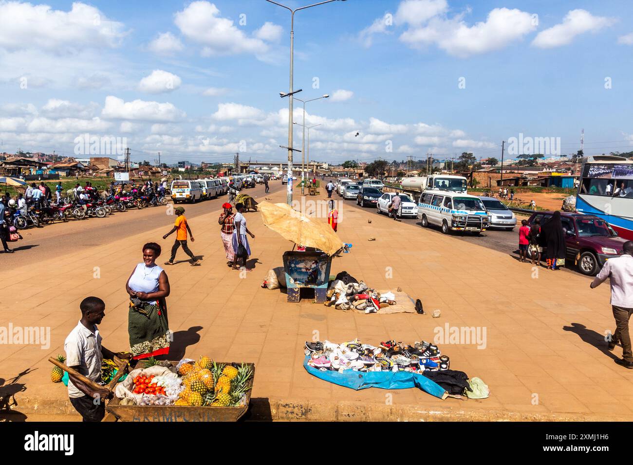 KAMPALA, UGANDA - MARCH 7, 2020: Northern Bypass of Kampala at Kalerwe ...