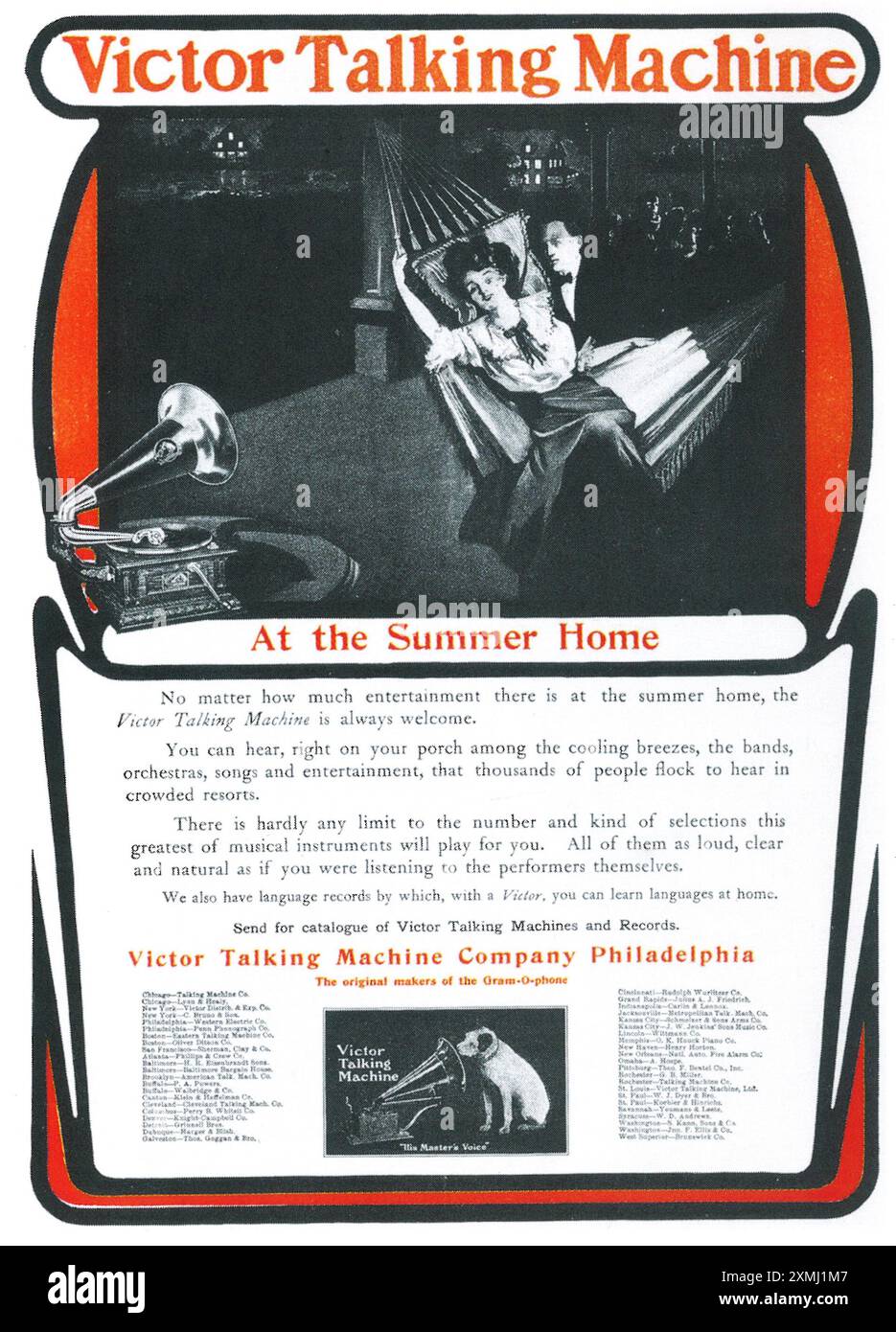 1904 Victor phonographs ad - Victor talking machine - "At the Summer ...