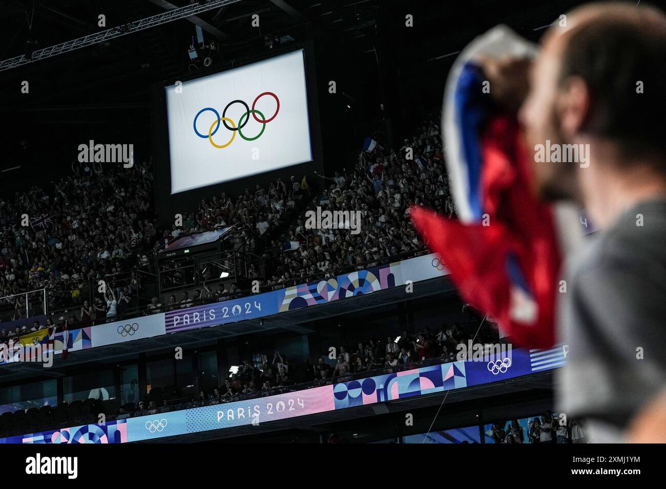Parigi, France. 28th July, 2024. Fans at the 2024 Summer Olympics ...