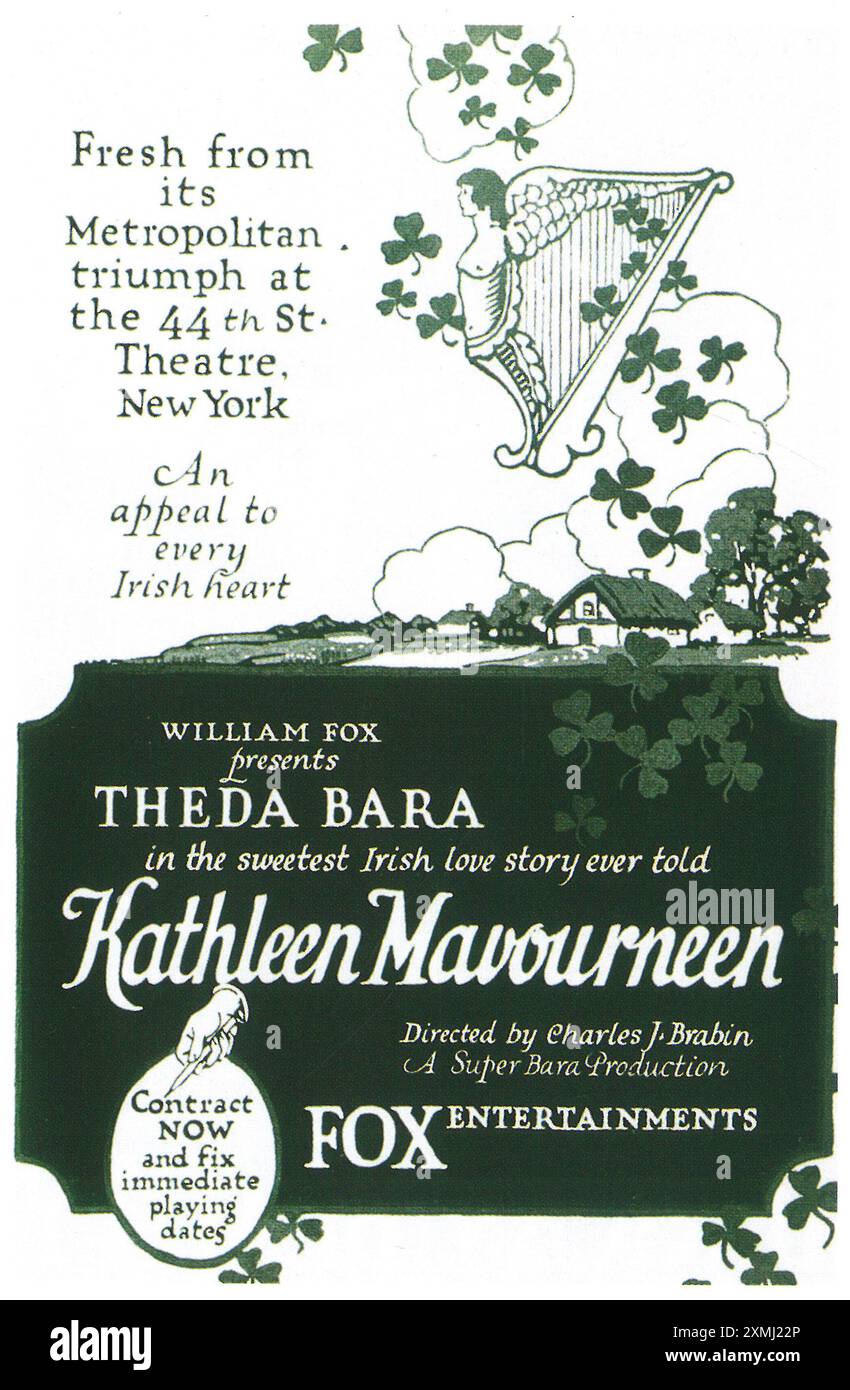 1919 Fox Entertainments' Kathleen Mavourneen film poster. Director ...