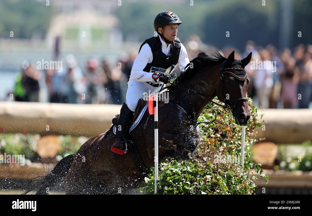 VERSAILLES, FRANCE - JULY 28: Michael Jung of Germany and horse ...