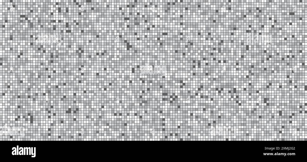 Disco ball silver pattern. Grey square mosaic backdrop. Night club ...