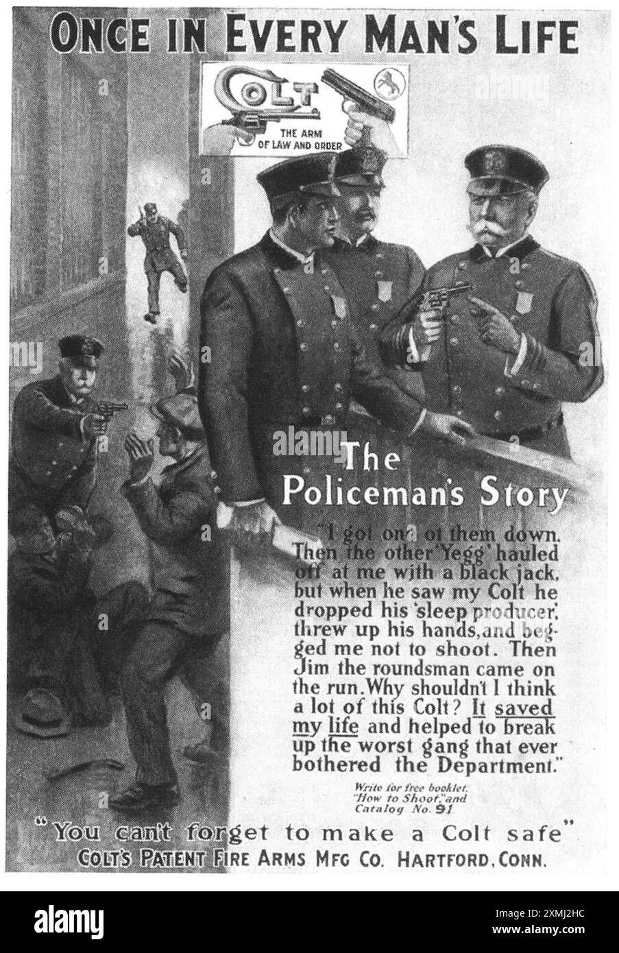 1916 Colt Fire Arms ad - Colt's 1903 .38 revolver Model M, 'Pocket ...