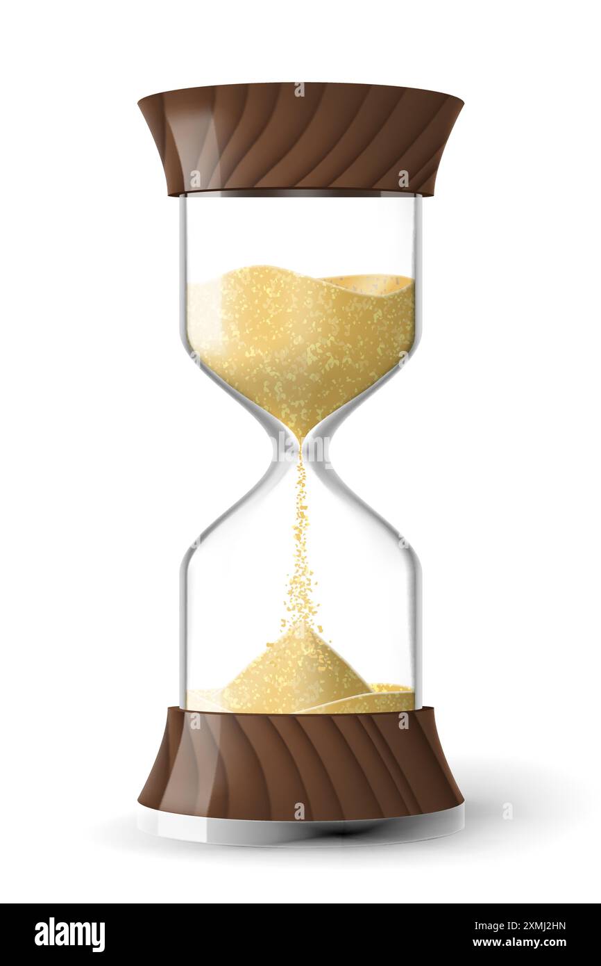 Realistic hourglass clock Stock Vector Image & Art - Alamy