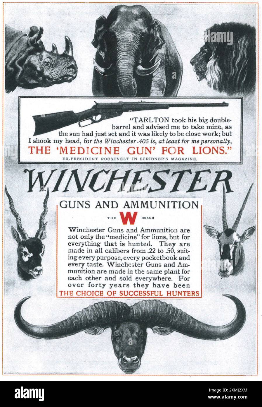 Vintage hunting rifle poster Cut Out Stock Images & Pictures - Alamy