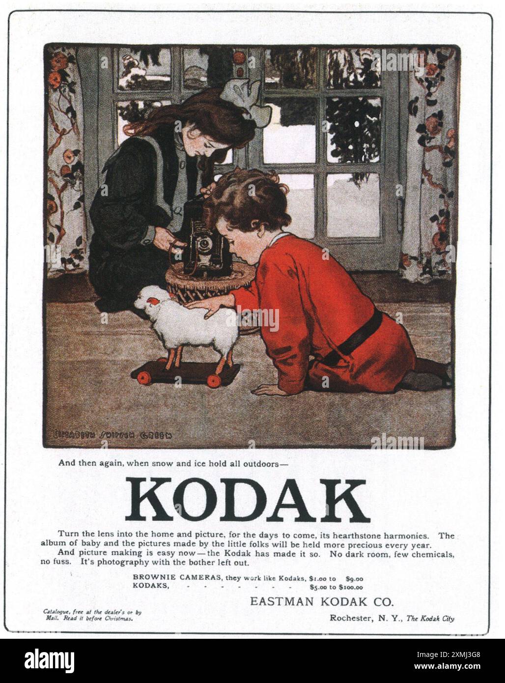1906 Eastman Kodak ad illustrated by Elizabeth Shippen Green Stock ...