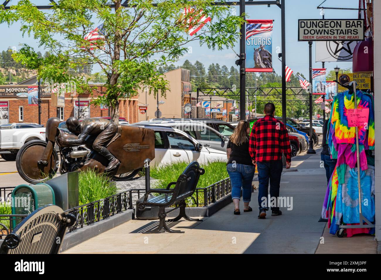 Sturgis, SD, US-June 8, 2024: Main street in town where the Annual ...