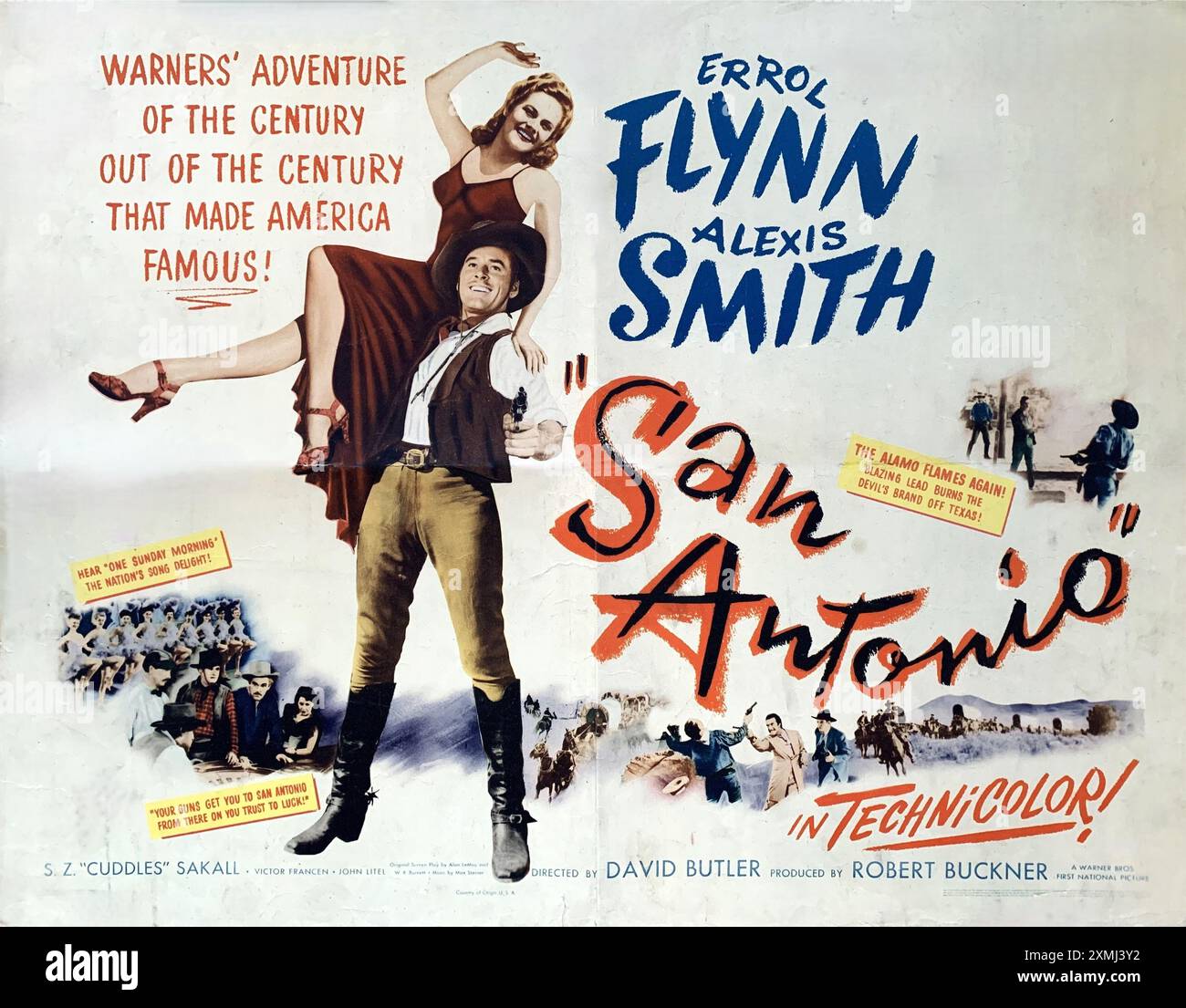 ERROL FLYNN and ALEXIS SMITH in SAN ANTONIO 1945 director DAVID BUTLER ...