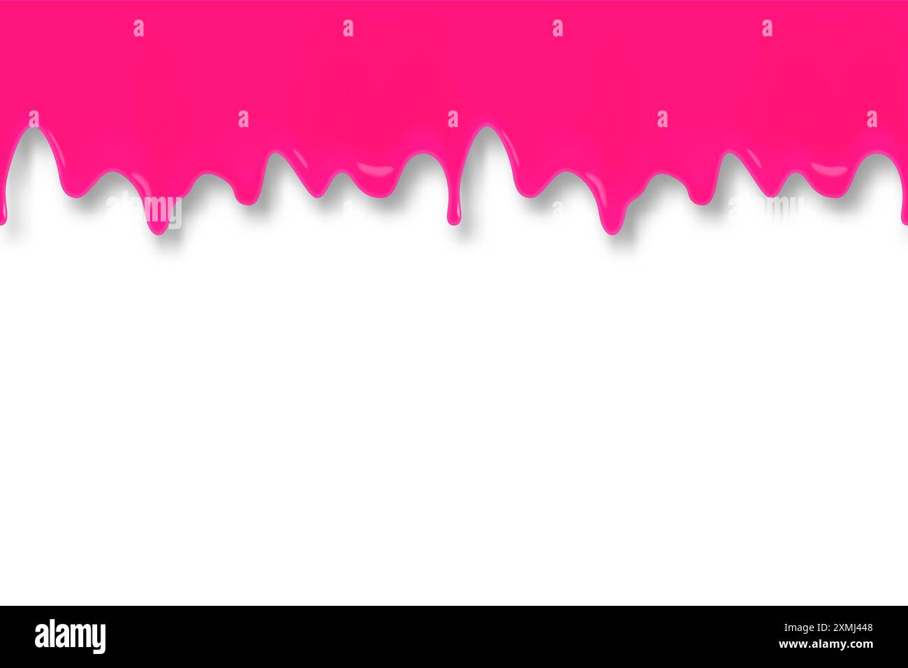 Pink paint flowing and dripping. Abstract banner with shadow Stock ...