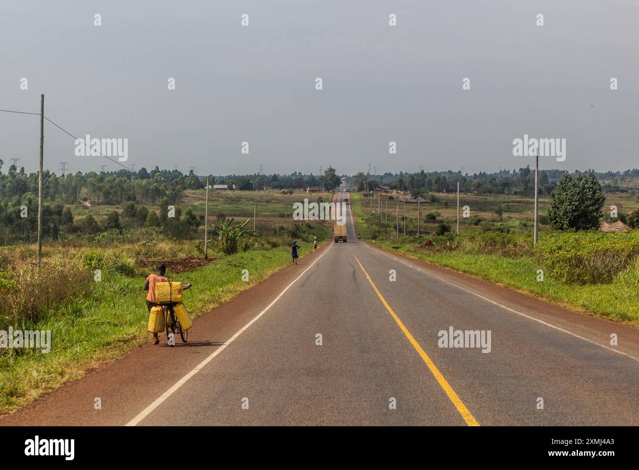 NORTHERN UGANDA - MARCH 9, 2020: Kamapala - Gulu highway, Uganda Stock ...