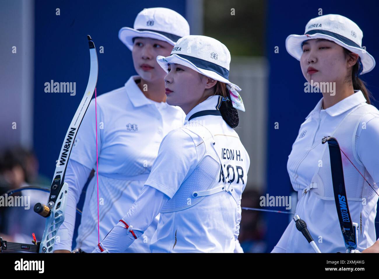 Hunyoung Jeon (KOR), Archery, Women's Team during the Olympic Games ...