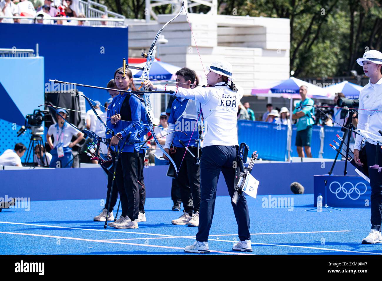 Hunyoung Jeon (KOR), Archery, Women's Team during the Olympic Games ...